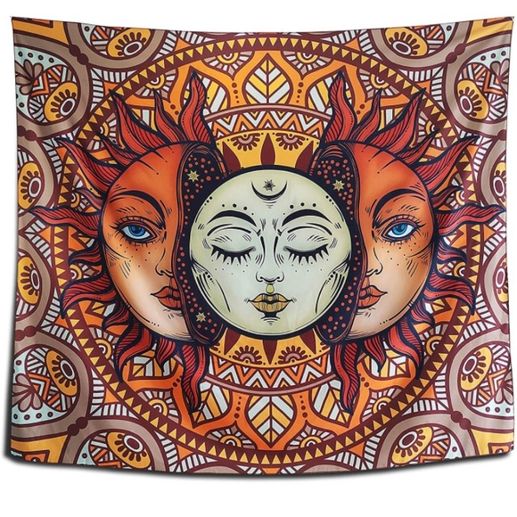 Accessories | Sun Moon Yellow Mandala Tapestry | Poshmark